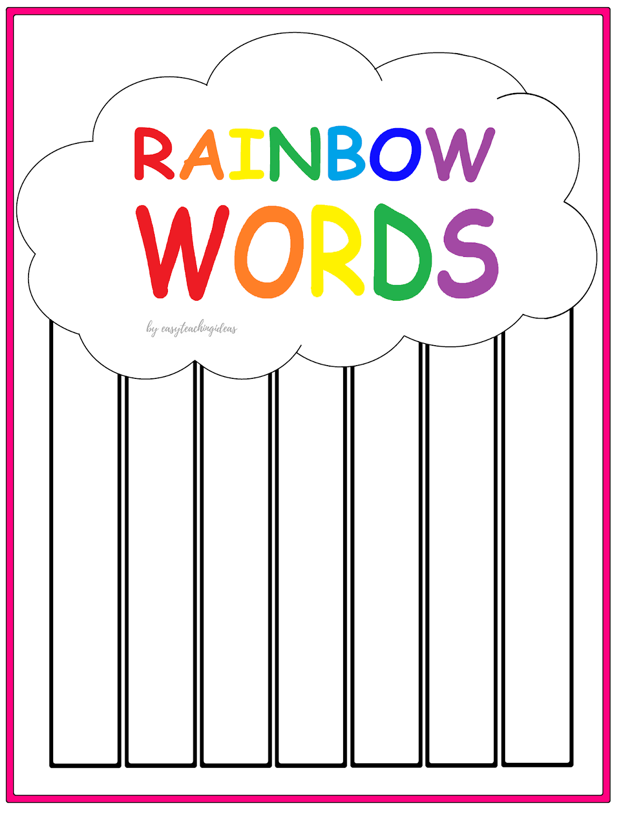 moje pomysły jak ...: Rainbow Activities