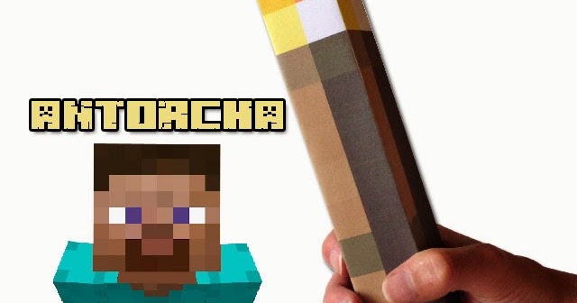 Como Hacer una Antorcha Minecraft PaperCraft