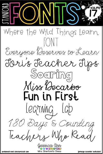 Fonts Perfect for Teachers, Classrooms, and Silhouette Projects! | Mrs ...