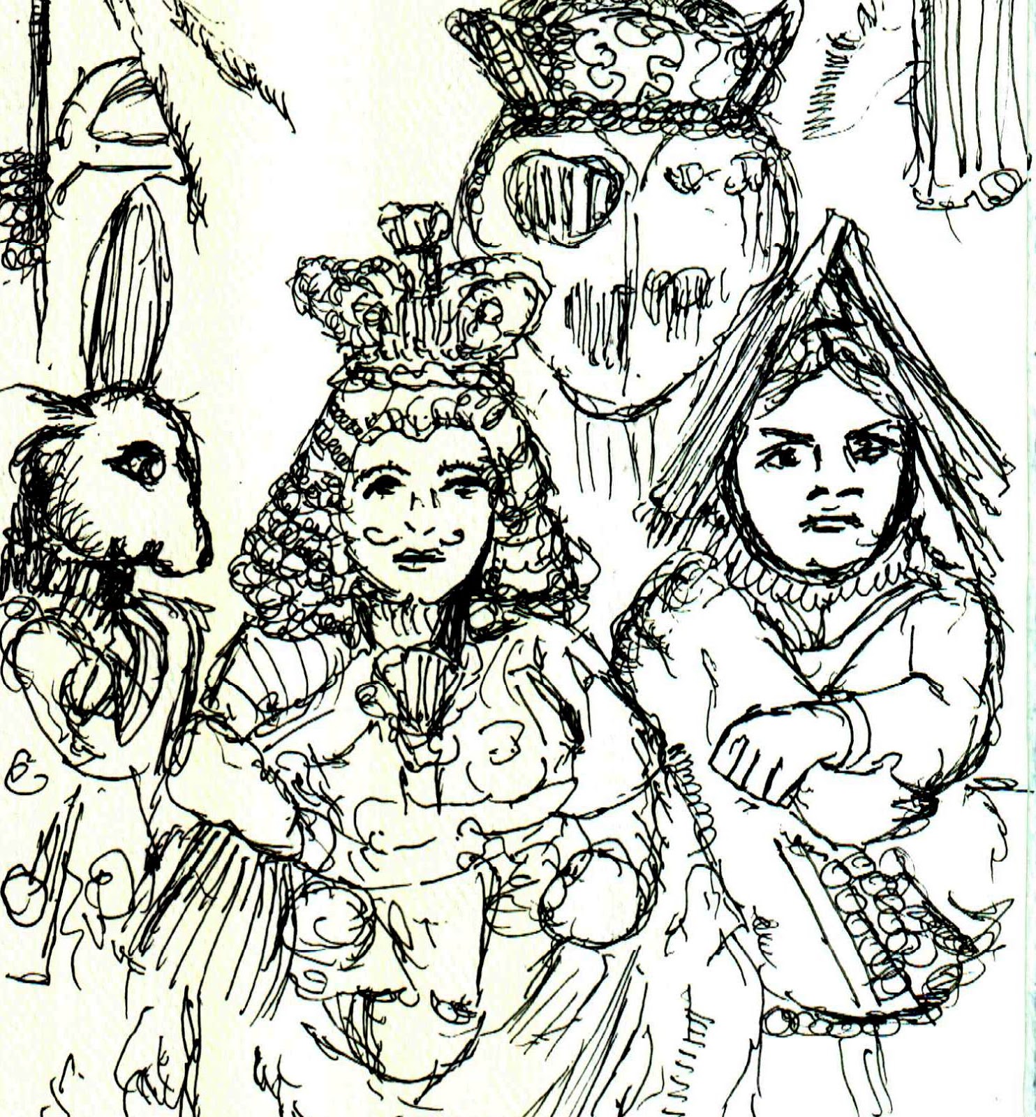 Santa Rosa Book Illustration: Pen and Ink Sketchbook, Alice In Wonderland