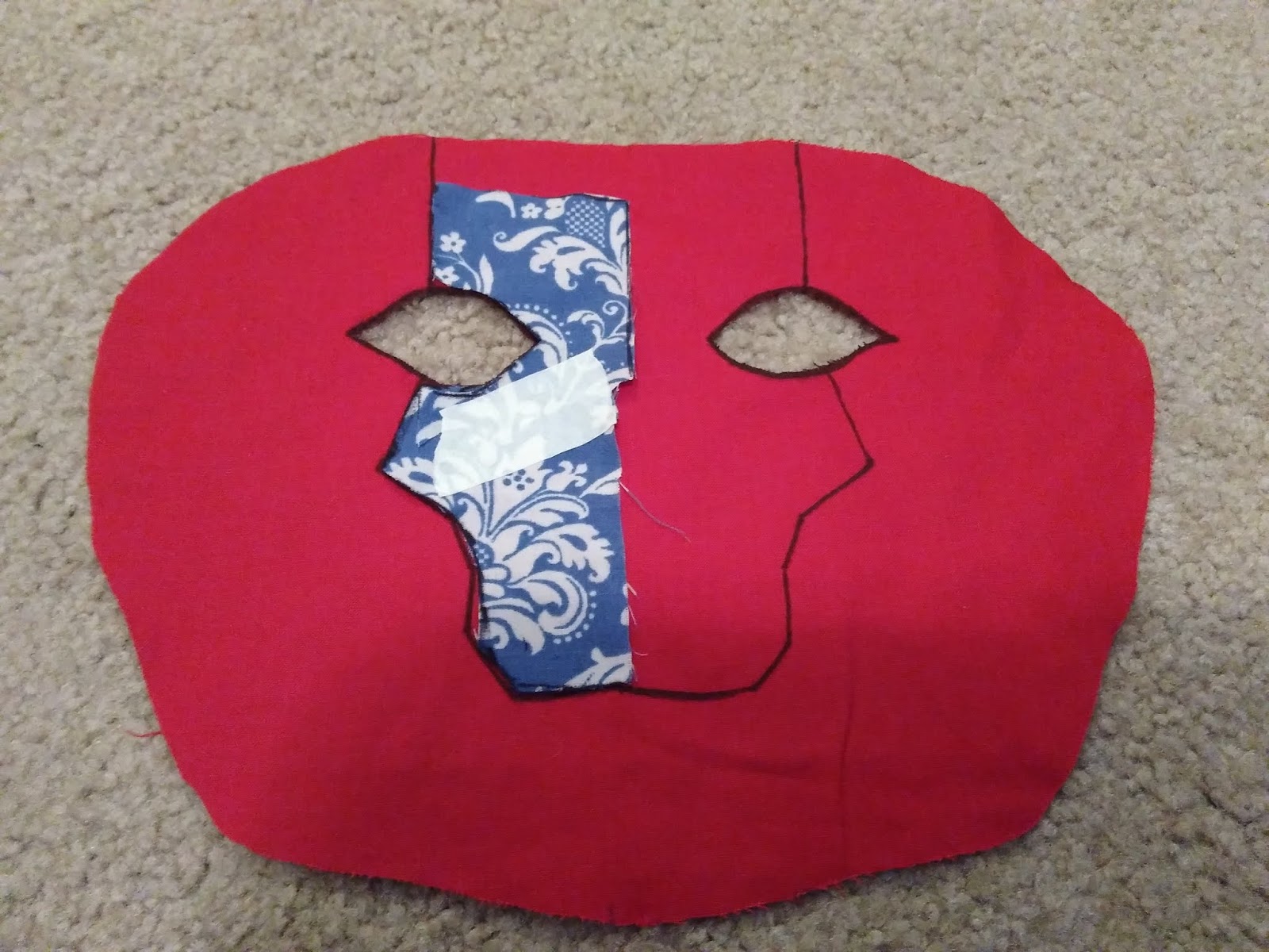How to make a quick Red Hood mask