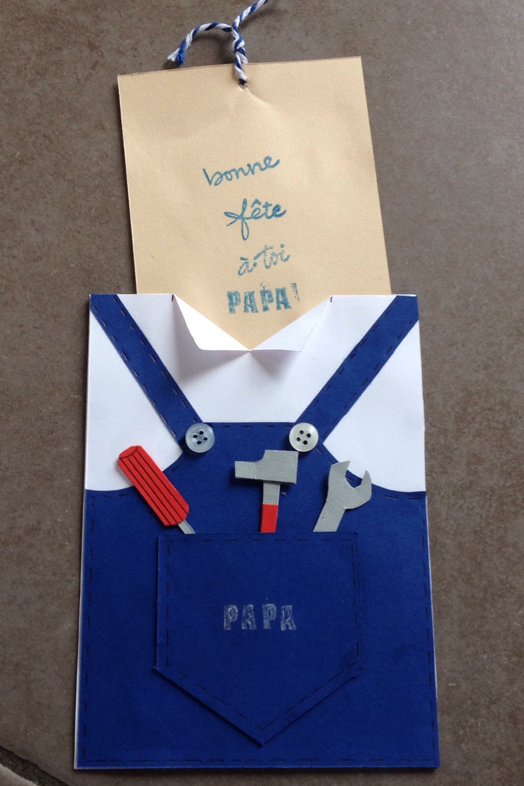 Les DIY de Fishounette : Carte "Papa Bricoleur" pour la fête des pères ...