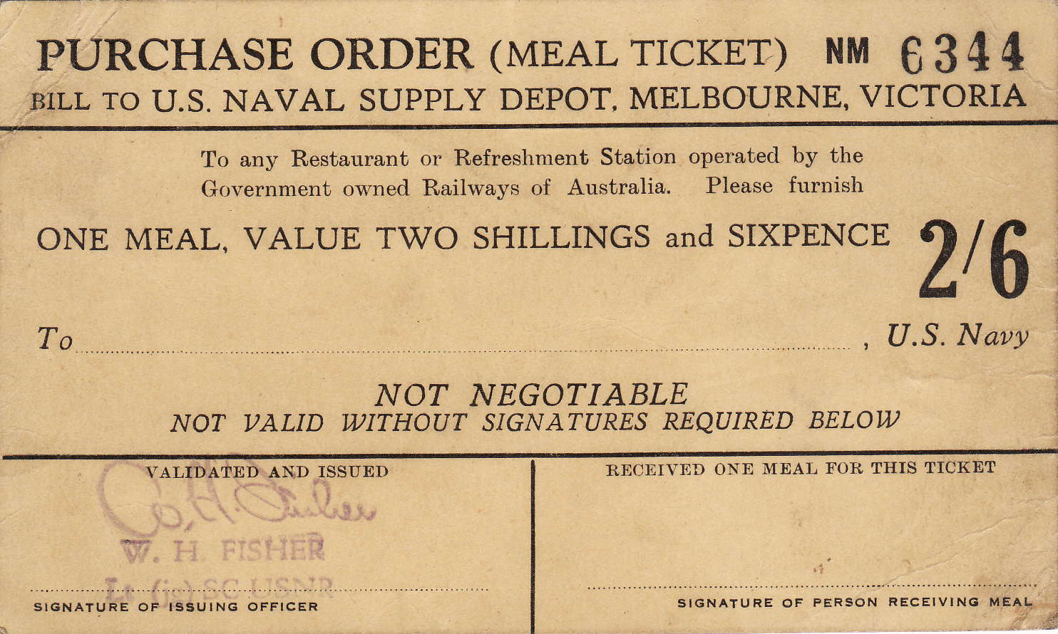 GRANDPA'S NAVY: Liberty cards, leave passes and meal tickets