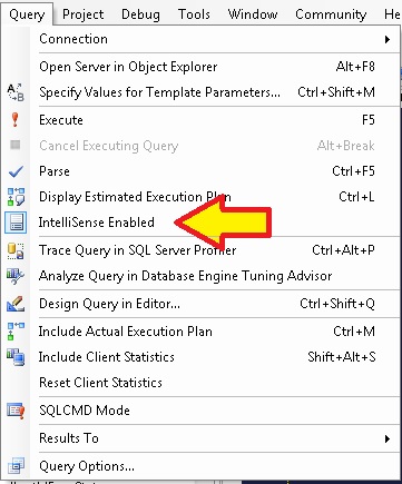 Through The SQL: How To Enable Intellisense In SQL Server Management ...