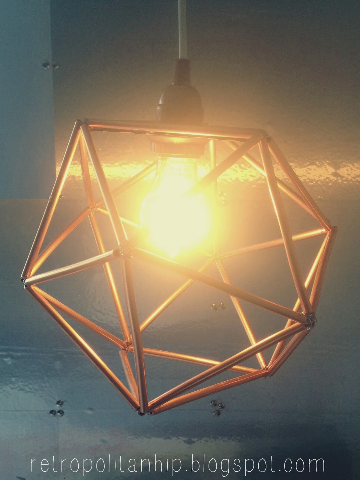 retropolitan: Geometric Copper Pendant- Tutorial