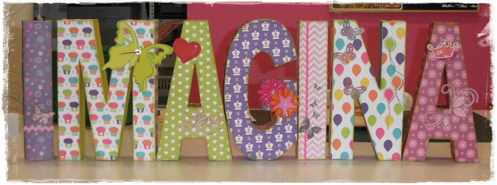 objetivo: scrap: Decorando letras