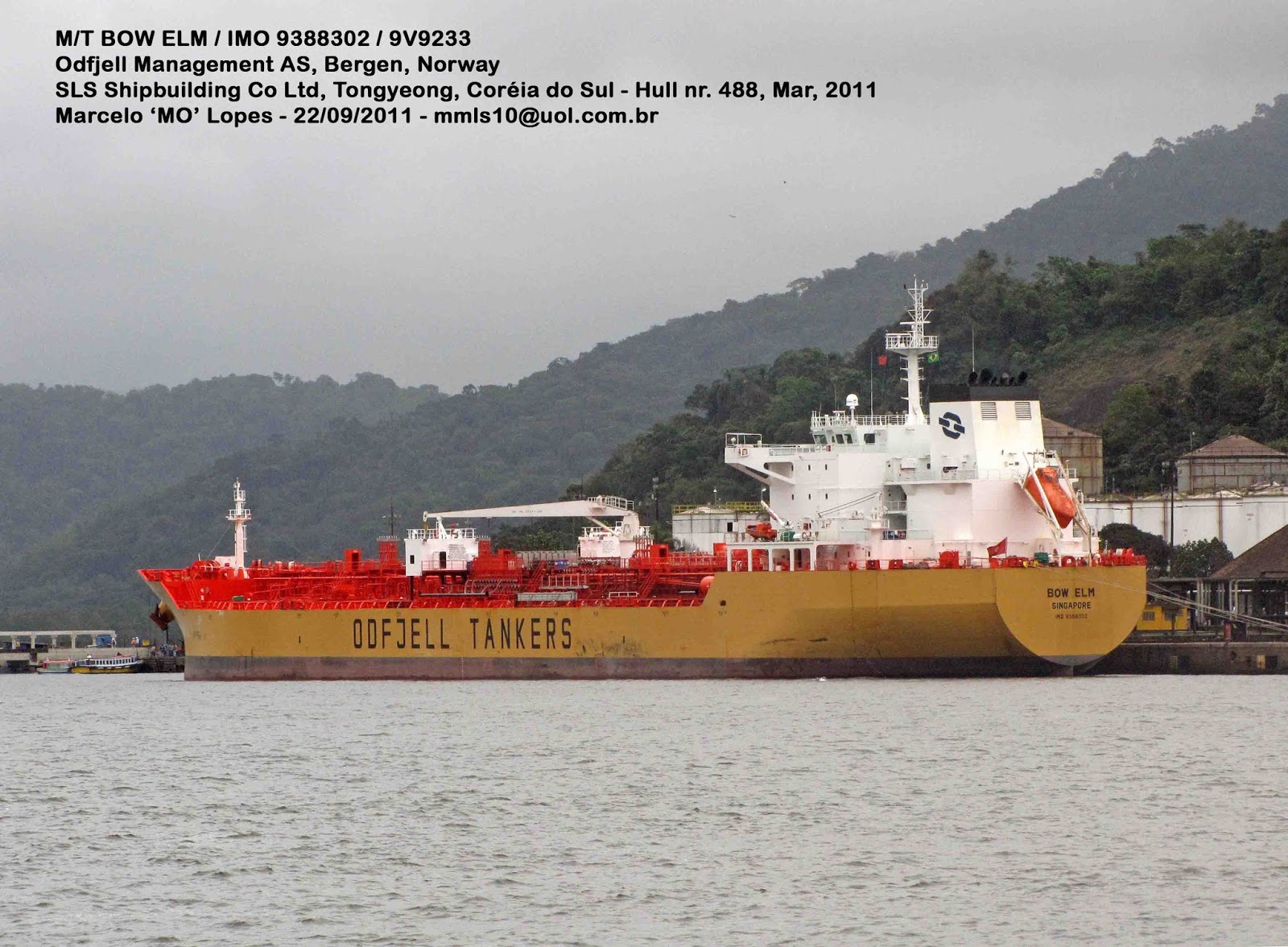 Santos Shiplovers: M/T Bow Elm / 9V9233 - Demandando a Alemoa no início ...