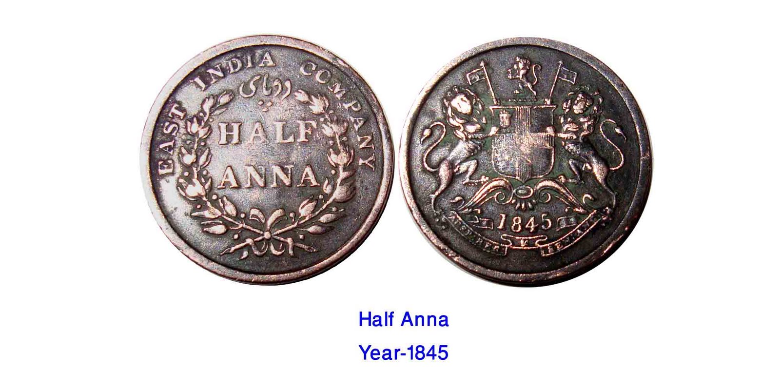 BRITISH INDIA: VICTORIA-HALF ANNA