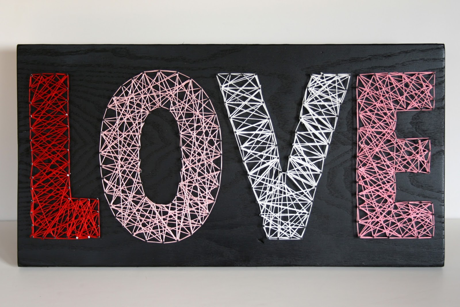 Bunches and Bits: Valentine String Art: LOVE
