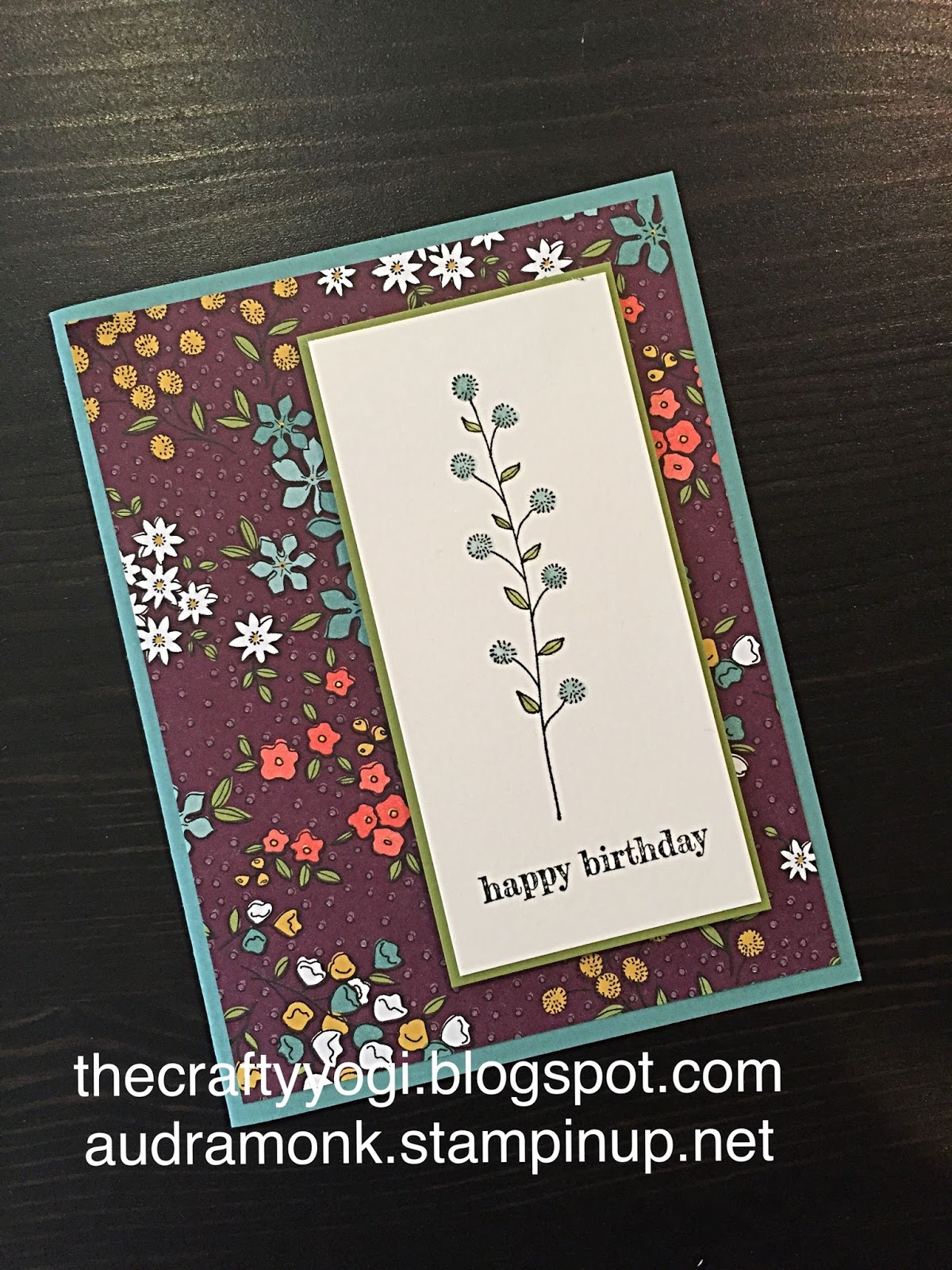 the crafty yogi: Flowering Fields Stamps With Wildflower Fields DSP