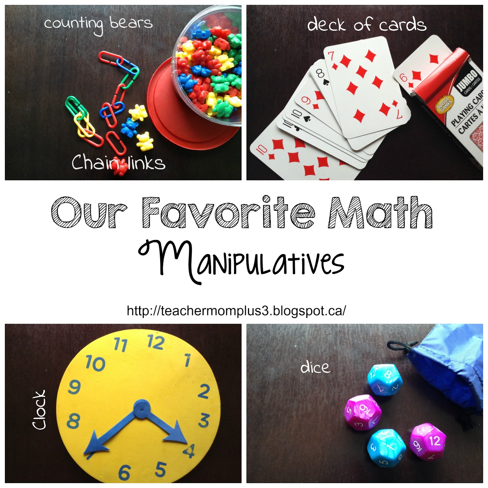 TeacherMomPlus3: Our Favorite Math Manipulatives