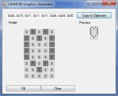 eShortCircuit: HD44780 Custom Graphics Generator