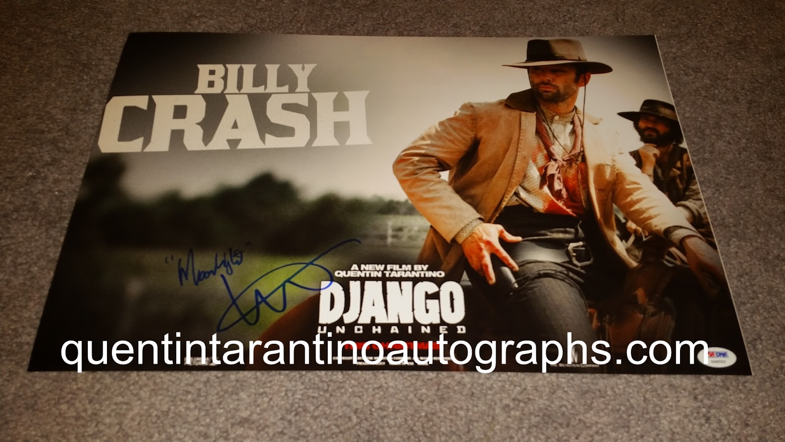 My Quentin Tarantino Autograph Collection: Moonlight AKA Billy Crash ...