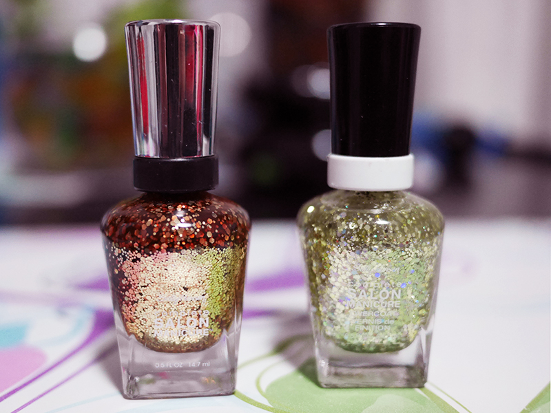 [Left: Sally Hansen Golden Rust