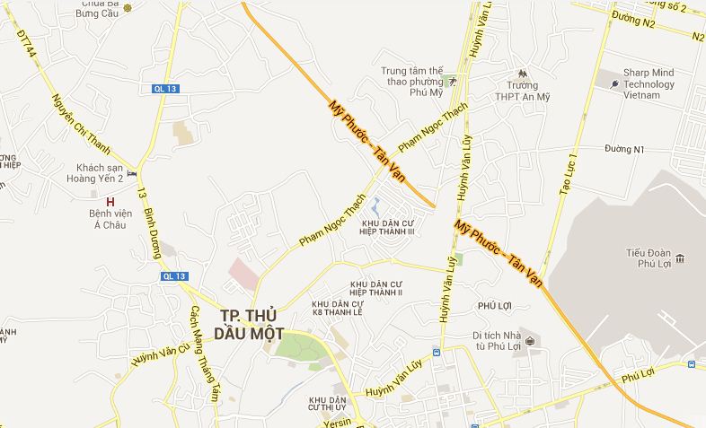 Binh Duong tourist map | Binh Duong Vietnam tourist maps