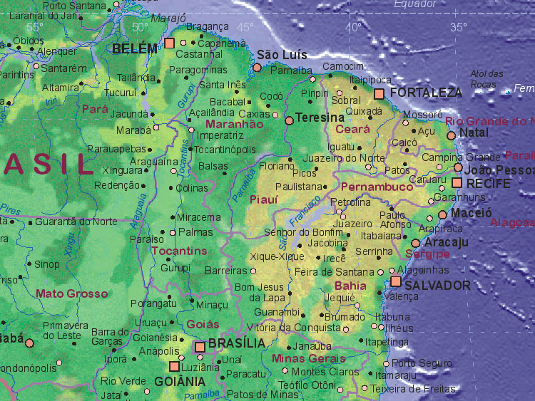 Sudamérica: Nordeste de Brazil