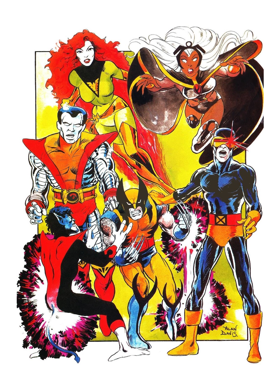 Marvel Comics of the 1980s: 1983 - X-Men poster by Alan Davis from ...