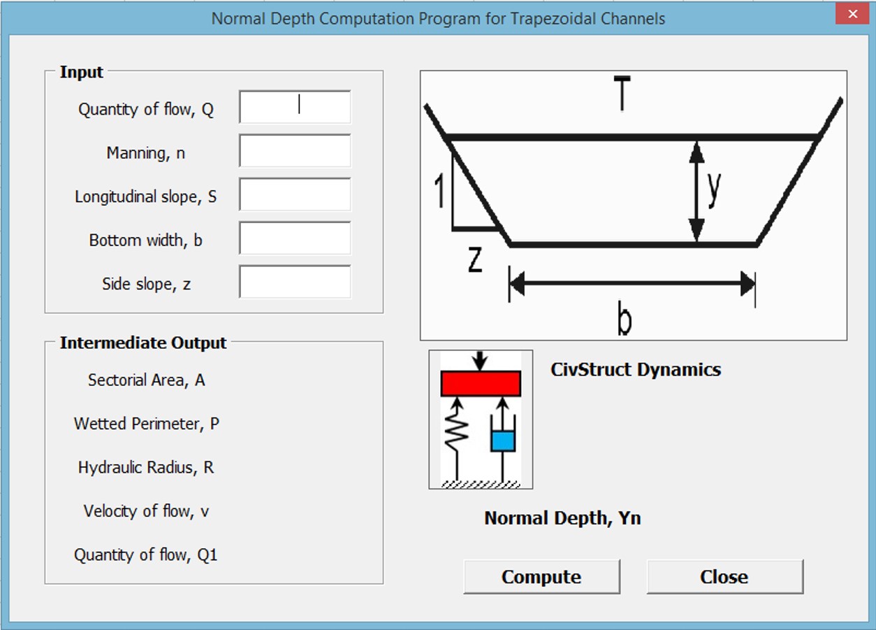 CivilStructural Guru: Program for the Computation of Normal Depth in ...