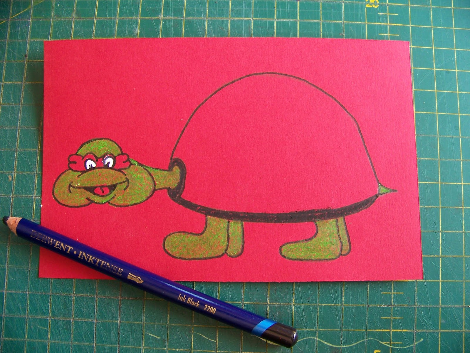 A Pretty Talent Blog: Cardmaking: Drawing and Making a Teenage Mutant ...