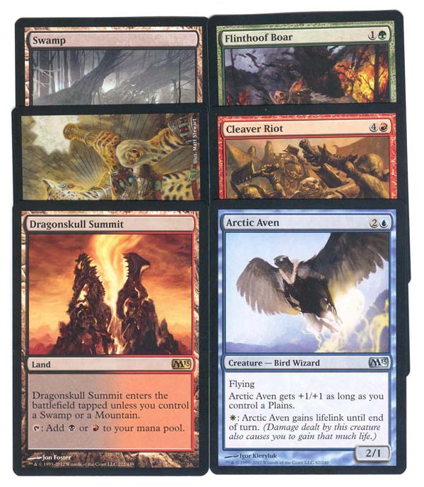 Magic the Gathering Adventures: M13 fat pack: all the cards