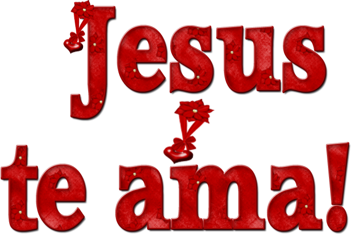 Alfabeto Decorativo Jesus Te Ama Coração 3 Png