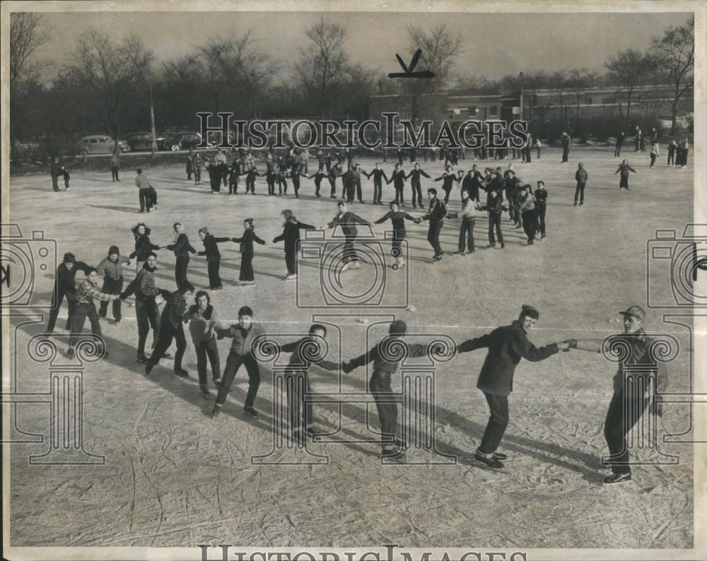 Uptown Chicago History: Ice Skating at Clarendon, Uptown, Chicago 1950