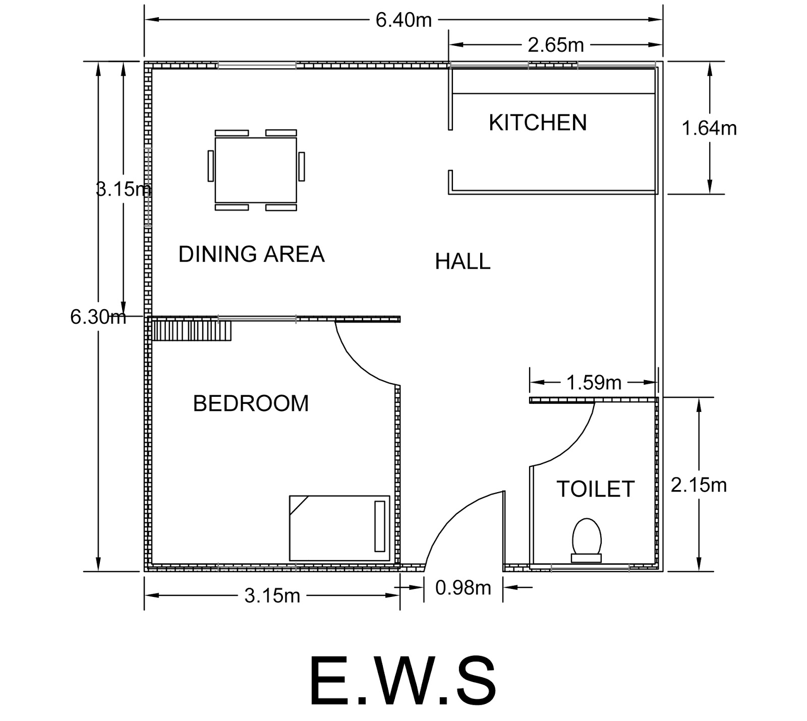 Autocad E.W.S Residential Layout