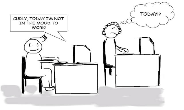 Pop's Life Cartoon: "Not in the mood"