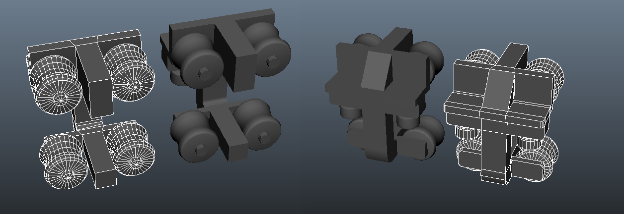 Animated Roller Coaster: Cart undercarriage and alternative cart design