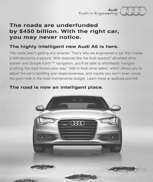 Tamerlane's Thoughts: Insensitive Audi ad