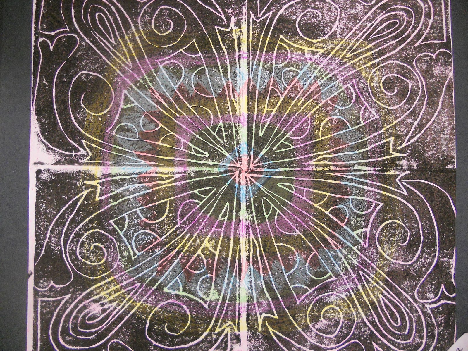 Little Dog Art Blog: 5th Grade Rotational Symmetry Printmaking