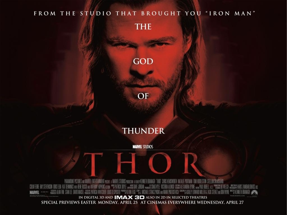 Banners de "Thor" y su reparto al completo