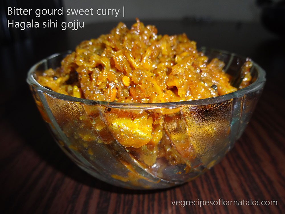Kannada Aduge | Recipes in Kannada: Hagalakayi sihi gojju | ಹಾಗಲಕಾಯಿ ...