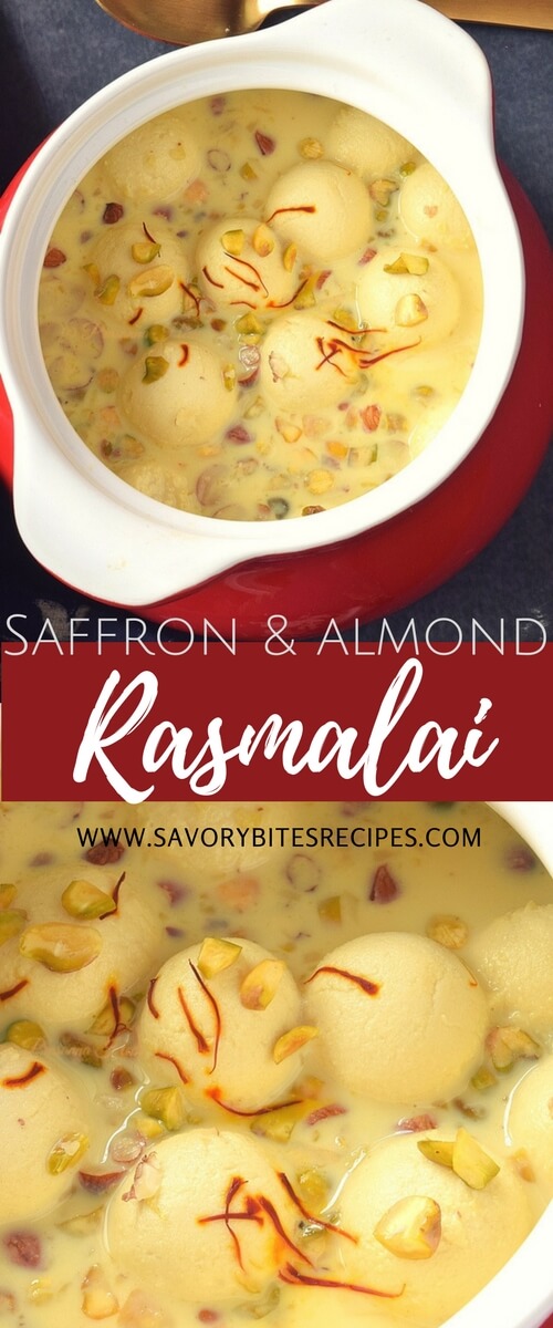 Soft Badam Kesar Rasmalai | Savory Bites Recipes - A Food Blog with ...