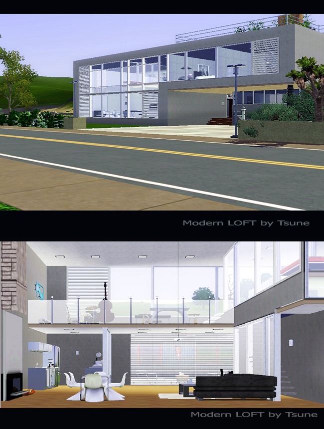 Koalafolio sims3 House : [LIVING DESIGN] MODERN-LOFT HOUSE THE SIMS 3