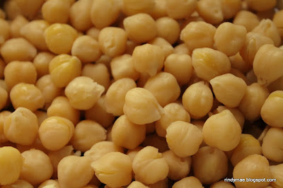 Rindy Mae: Basil Chickpea Puree With Shrimp and Roasted Veggies