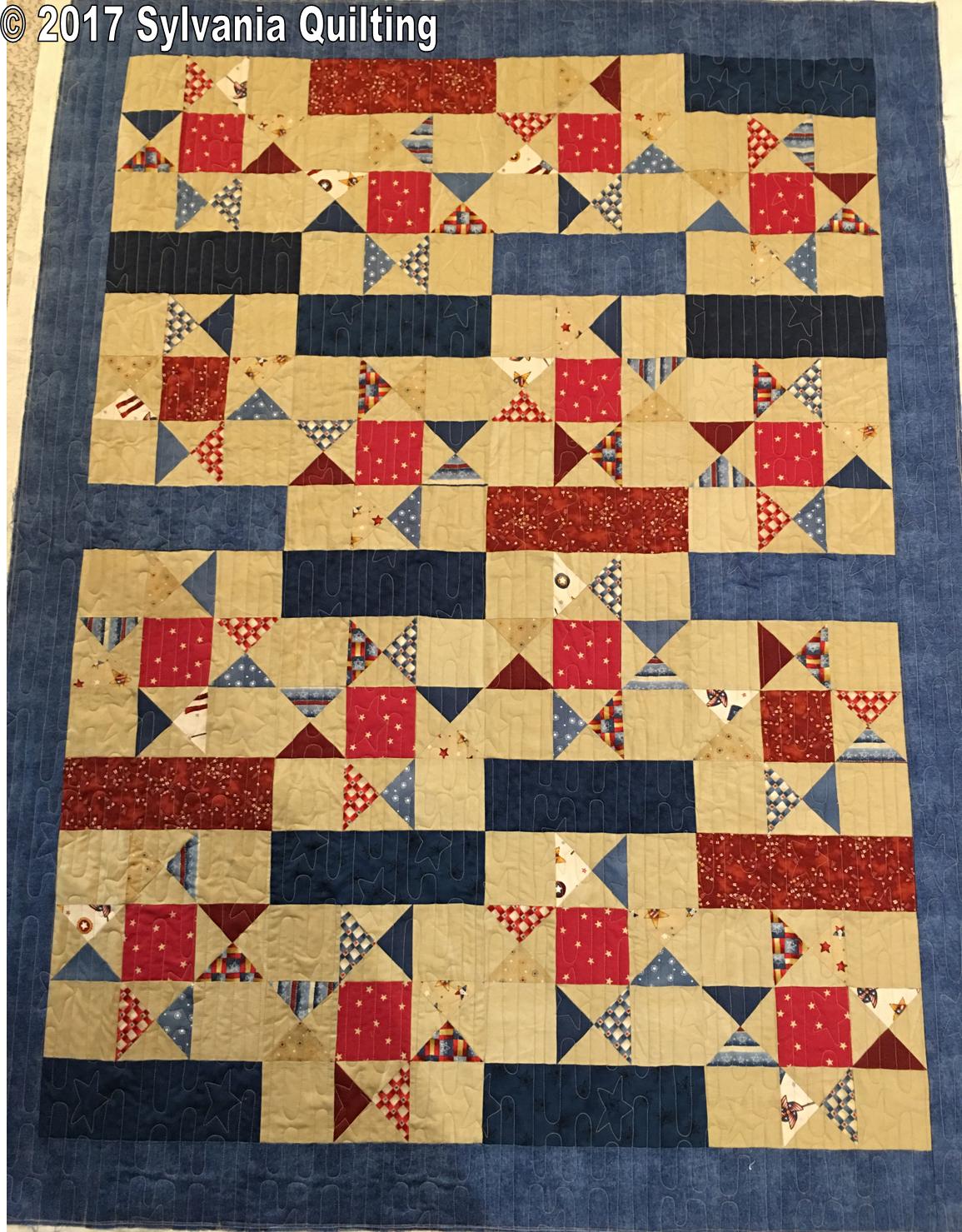 Sylvania Quilting: Offset Ohio Stars quilt