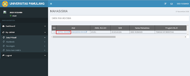 Cara Verifikasi Biodata, Email Dan KHS Di My.unpam.web.id ~ Dedi ...