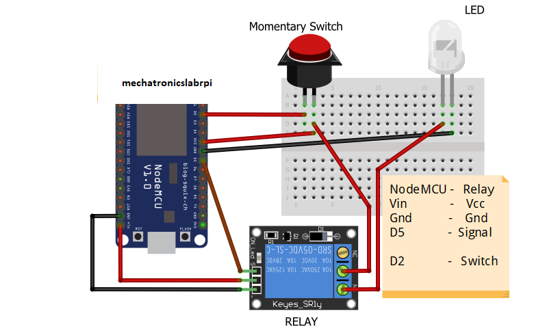 Interface Relay with NodeMCU - Mechatronics LAB- Internet Of Things