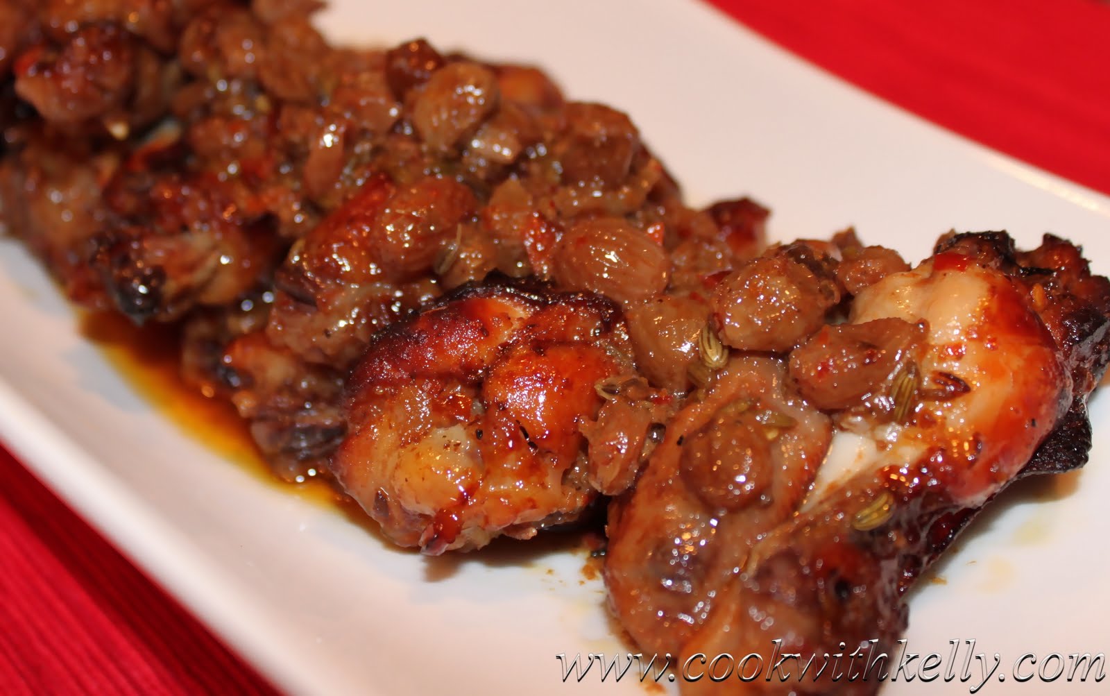 Cook with Kelly: 蜜汁葡萄烤雞/Honey Raisin Baked Chicken Wings