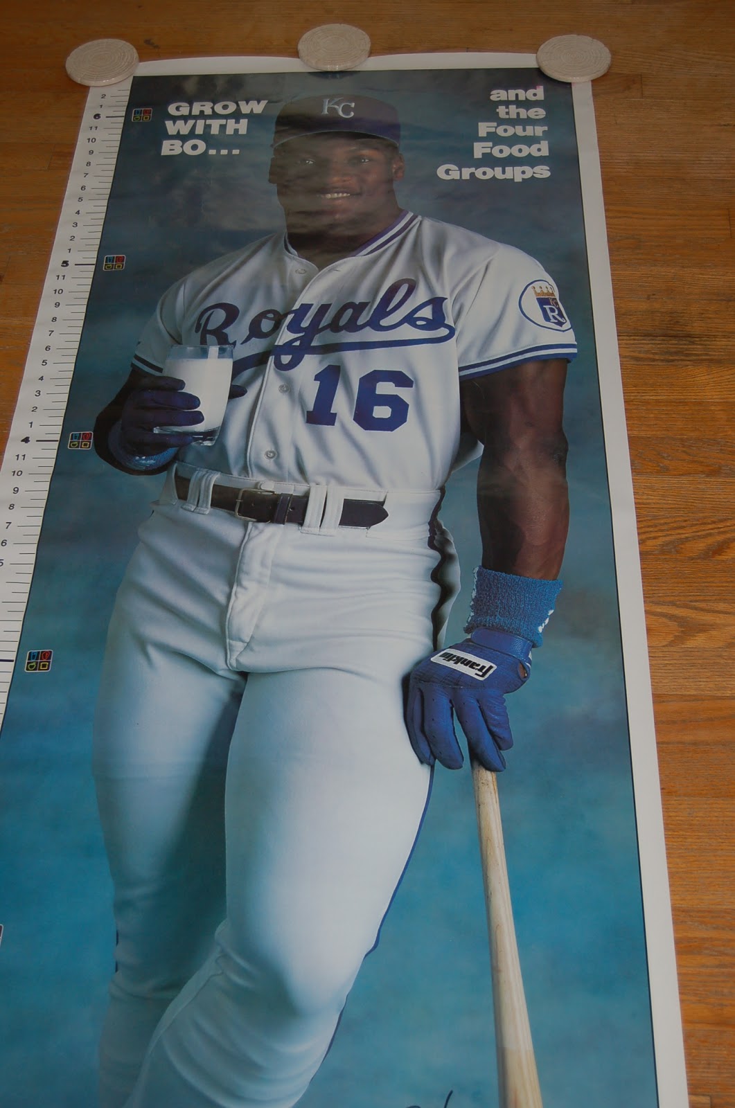 K City Relics: "Grow With Bo....." Vintage Bo Jackson Milk Poster