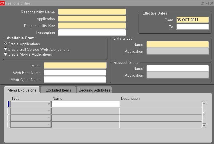 Responsibility Not Visible In Administer Folders In Forms And Default Folder In Forms Oracle