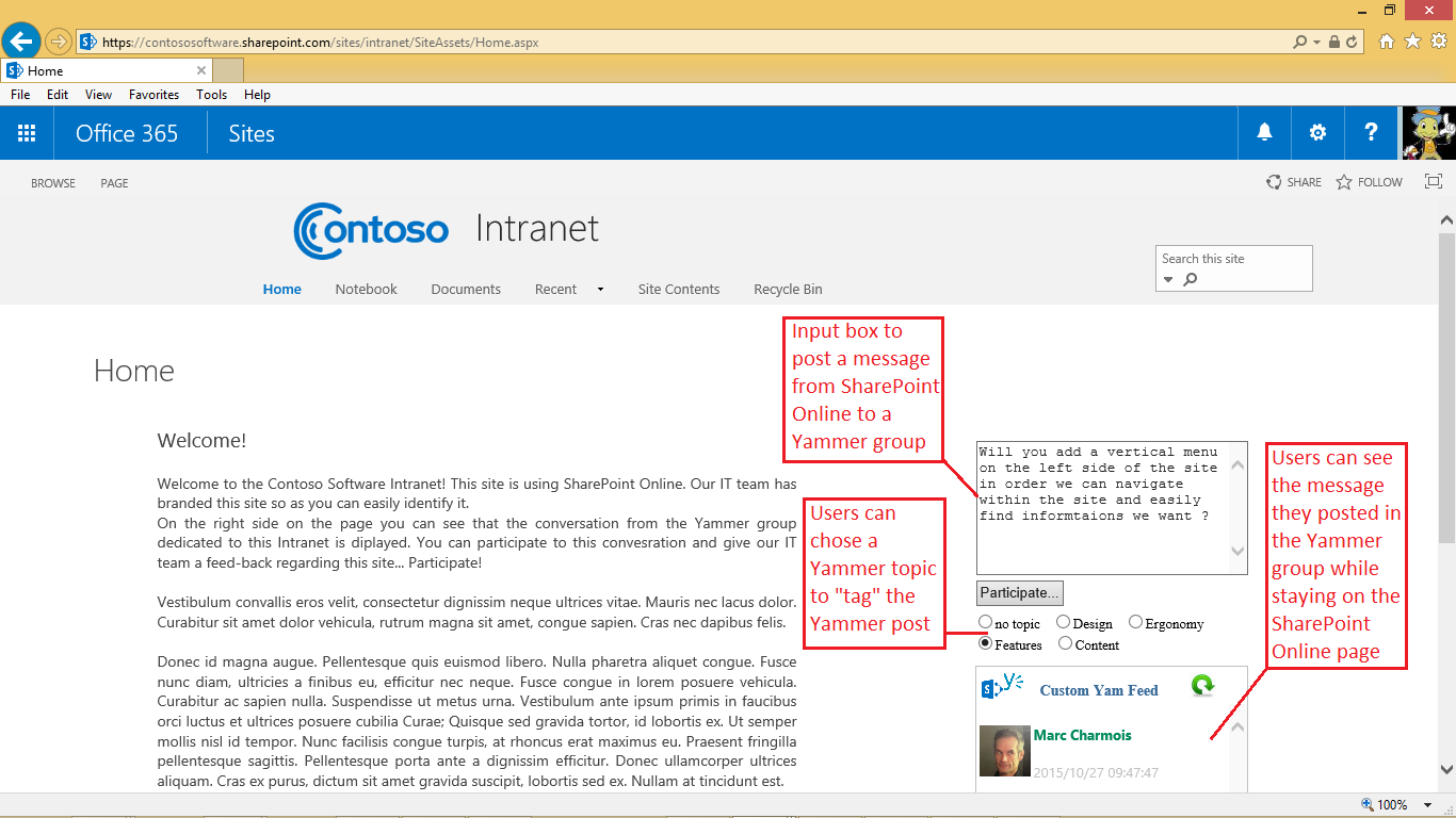Azure And Co Programmatically Post A Message To Yammer From Sharepoint Online