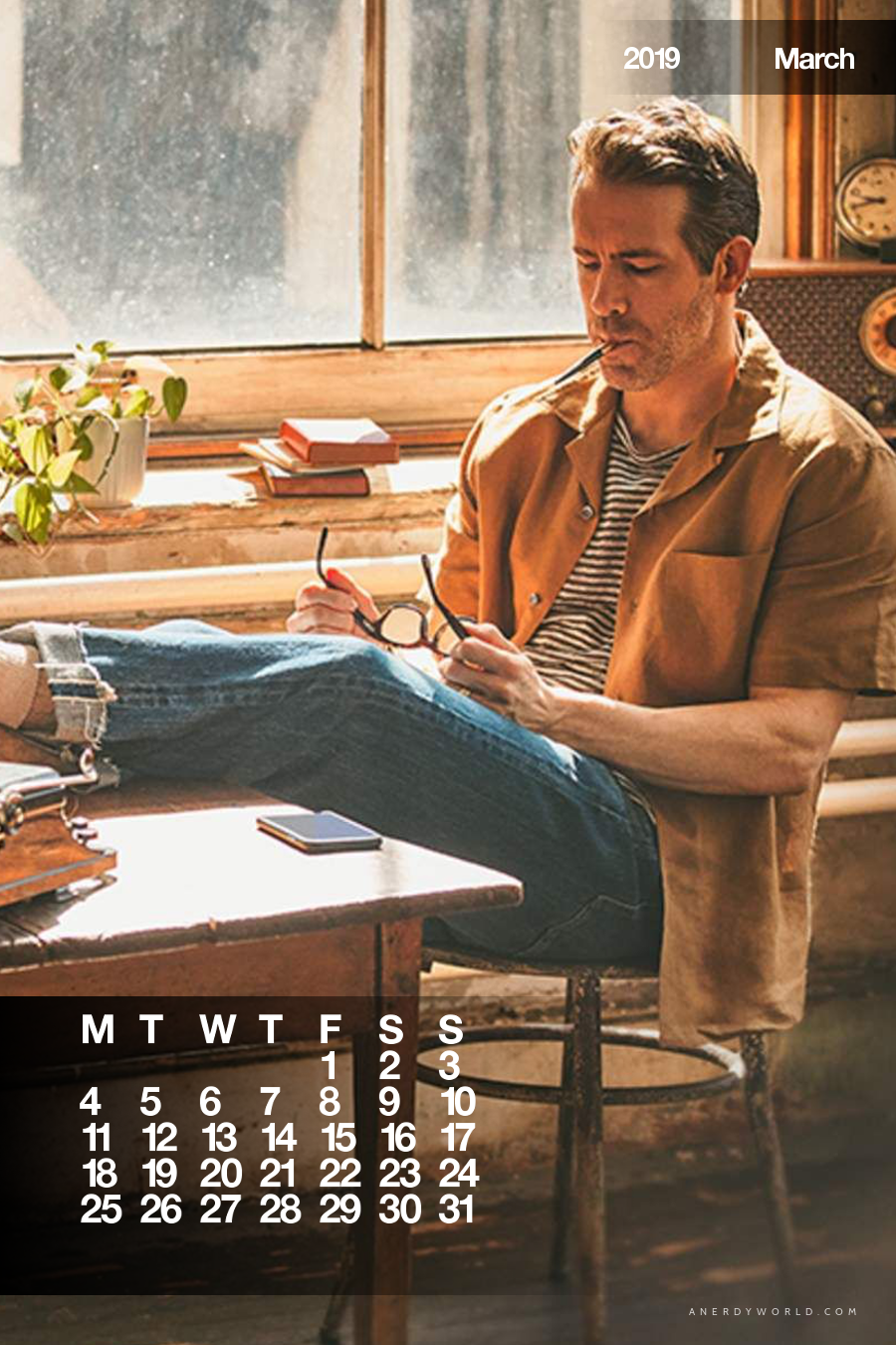 A Nerdy World: Hey March | 2019 Man Calendar