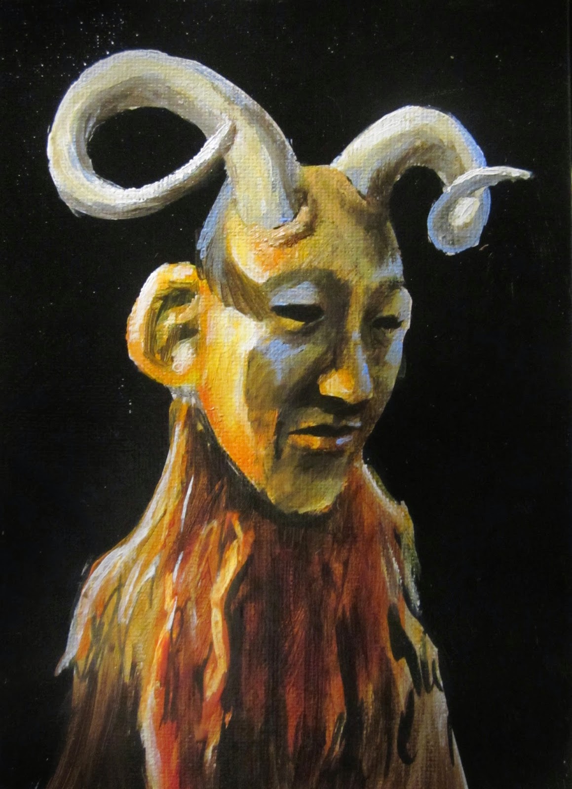 One Painting a Day: Horn Shadow
