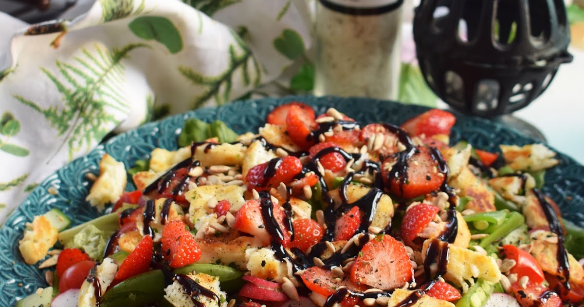 Smaskelismaskens: Matig sallad med halloumi och jordgubbar