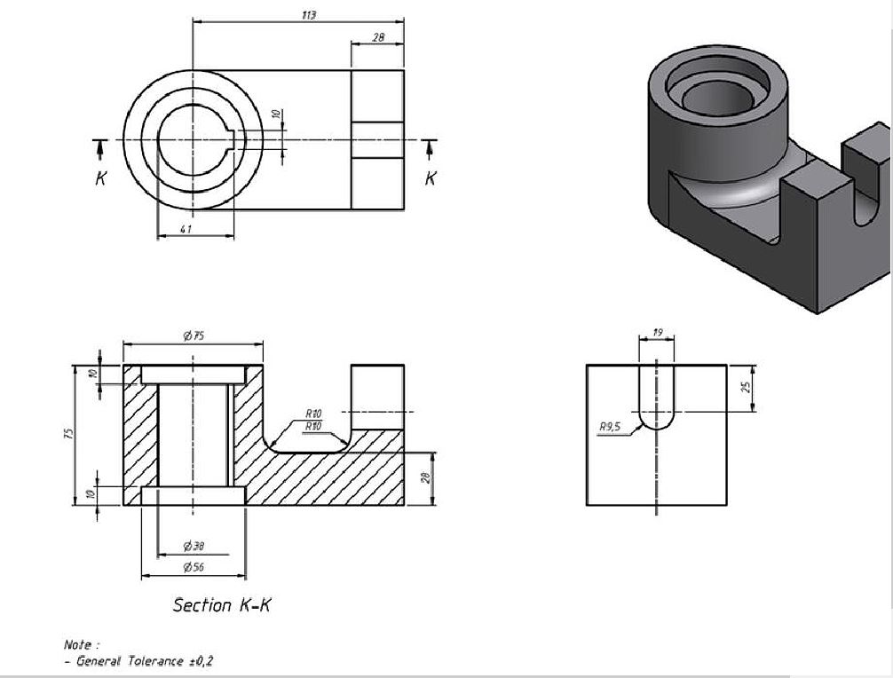 AUTOCAD NETWORK: Shaft Bracket