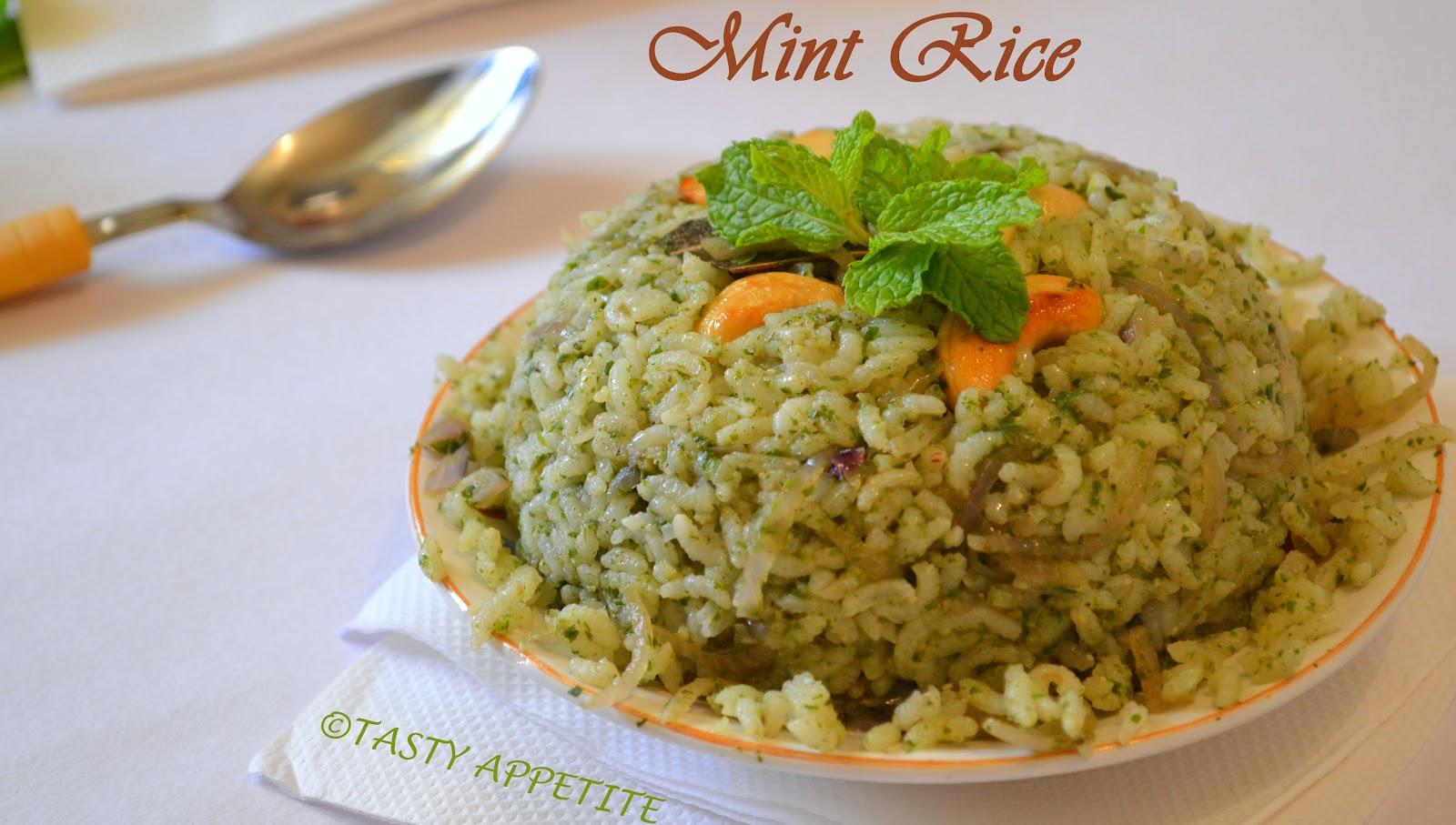How to make Pudina Rice / Mint Rice / Pulav / Step by Step Recipe: