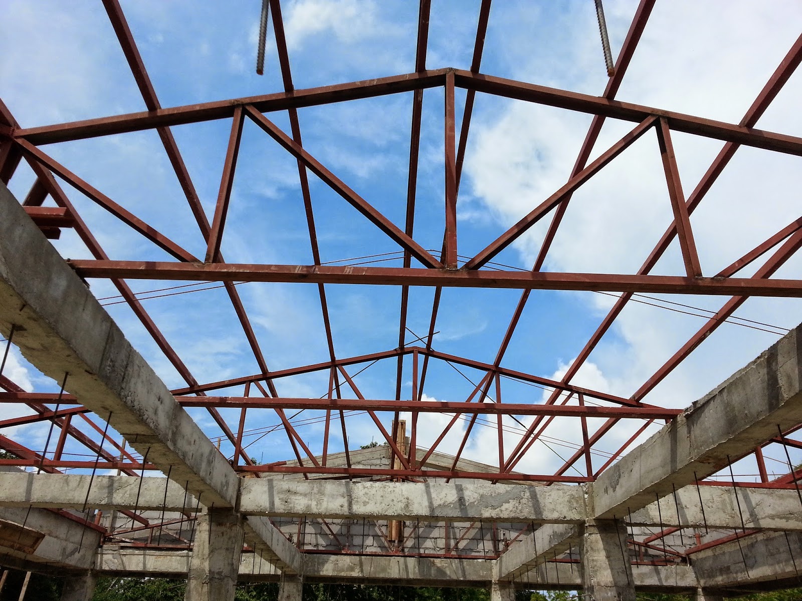 Site Visit/ Building roof framework ~ Zen Apex Enterprises