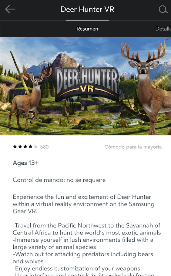 Deer Hunter VR | Gear Realidad Virtual